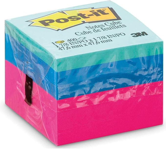 Bloco de Notas Adesivas Post-it Cubo Ultra - 400 folhas, 4.76 cm x 4.76 ...