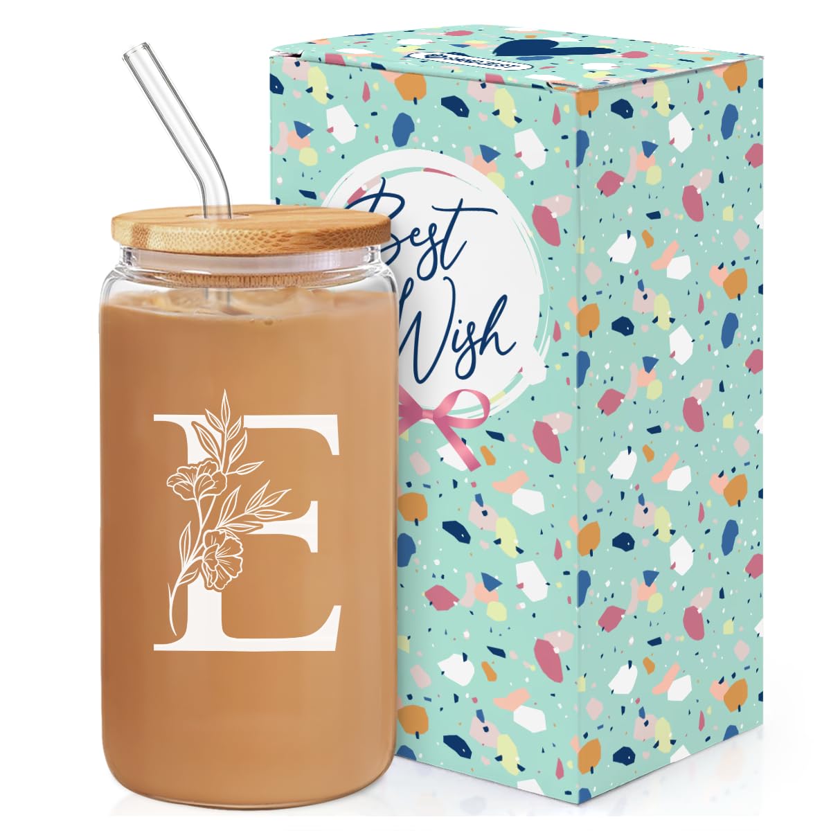 Amazon.com | SANDJEST Monogrammed Gifts for Women - Monogram E Initial ...