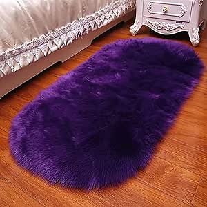 Ultra Soft Fluffy Faux Fur Sheepskin Rugs for Bedroom Living Room ...