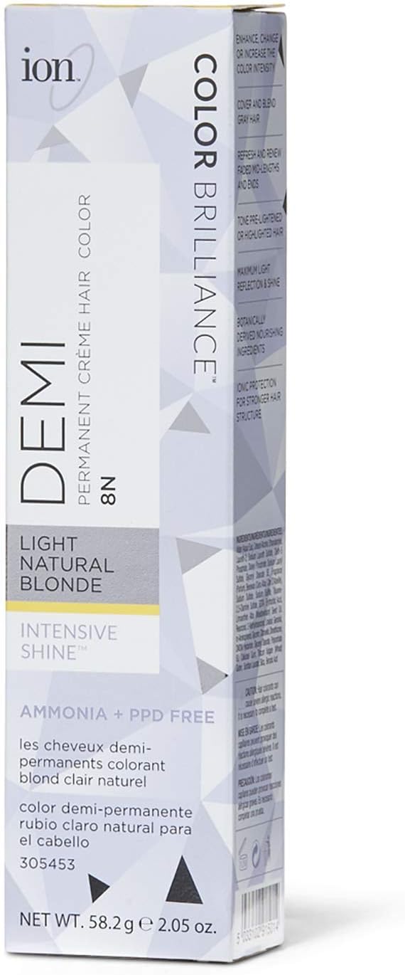 Ion Color Brilliance Intensive Shine Demi Permanent Creme 8N Light ...