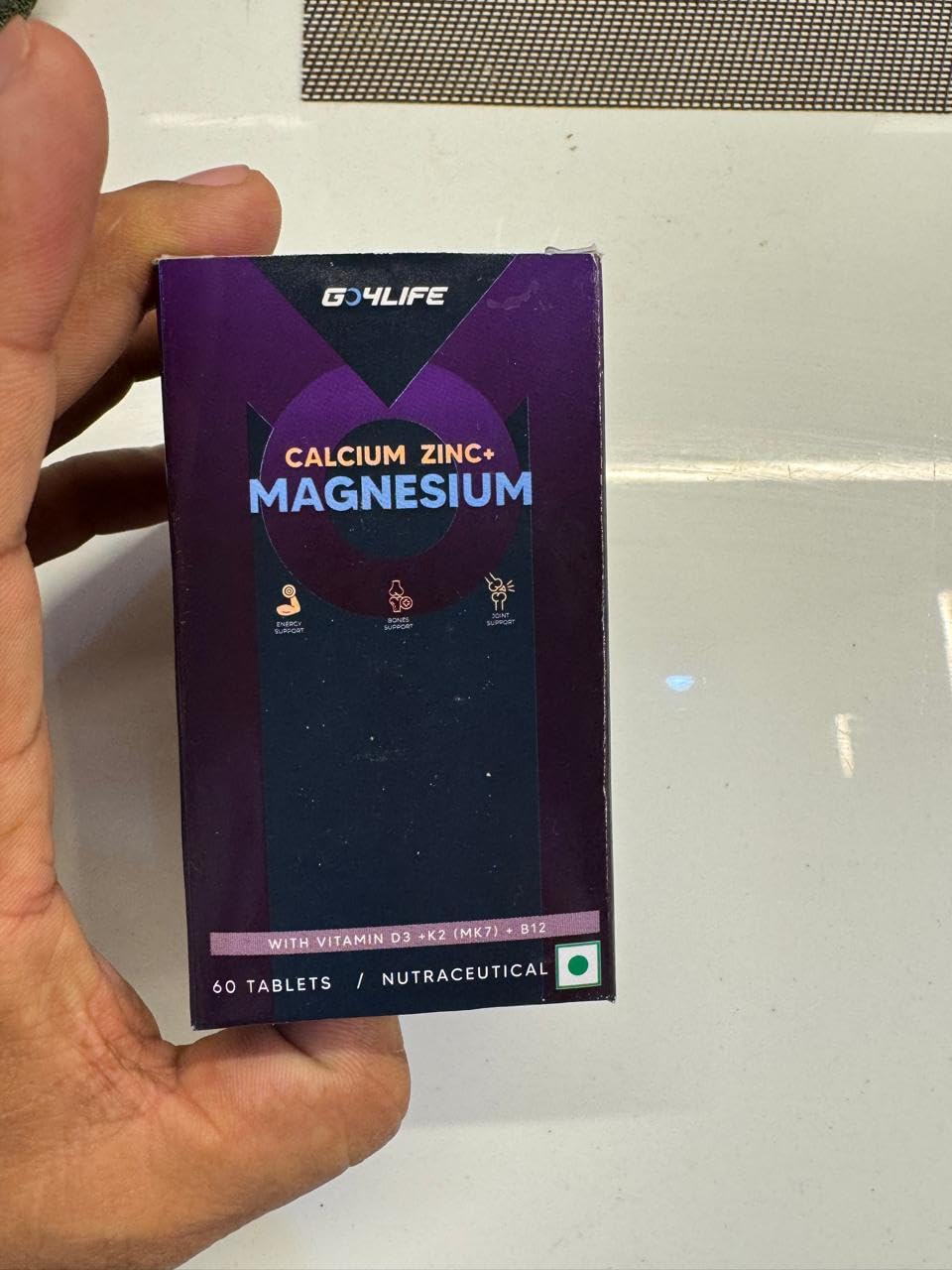 GO4LIFE Vitamin D3 K2 MK7 + B12 | For Joints Bones Support | Pack of 1 ...