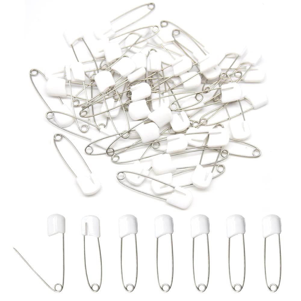 Amazon.com: Hocansen 50 PCS Safety Pin 54mm/2.2in Baby Diaper Pins for ...