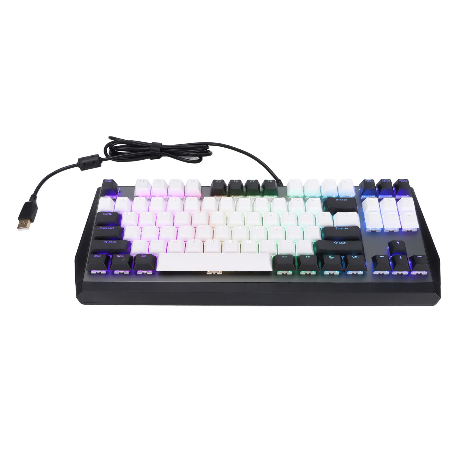 Buy RGB Keyboard, 87 Keys Red Switch Mechanical Keyboard Ergonomic ...