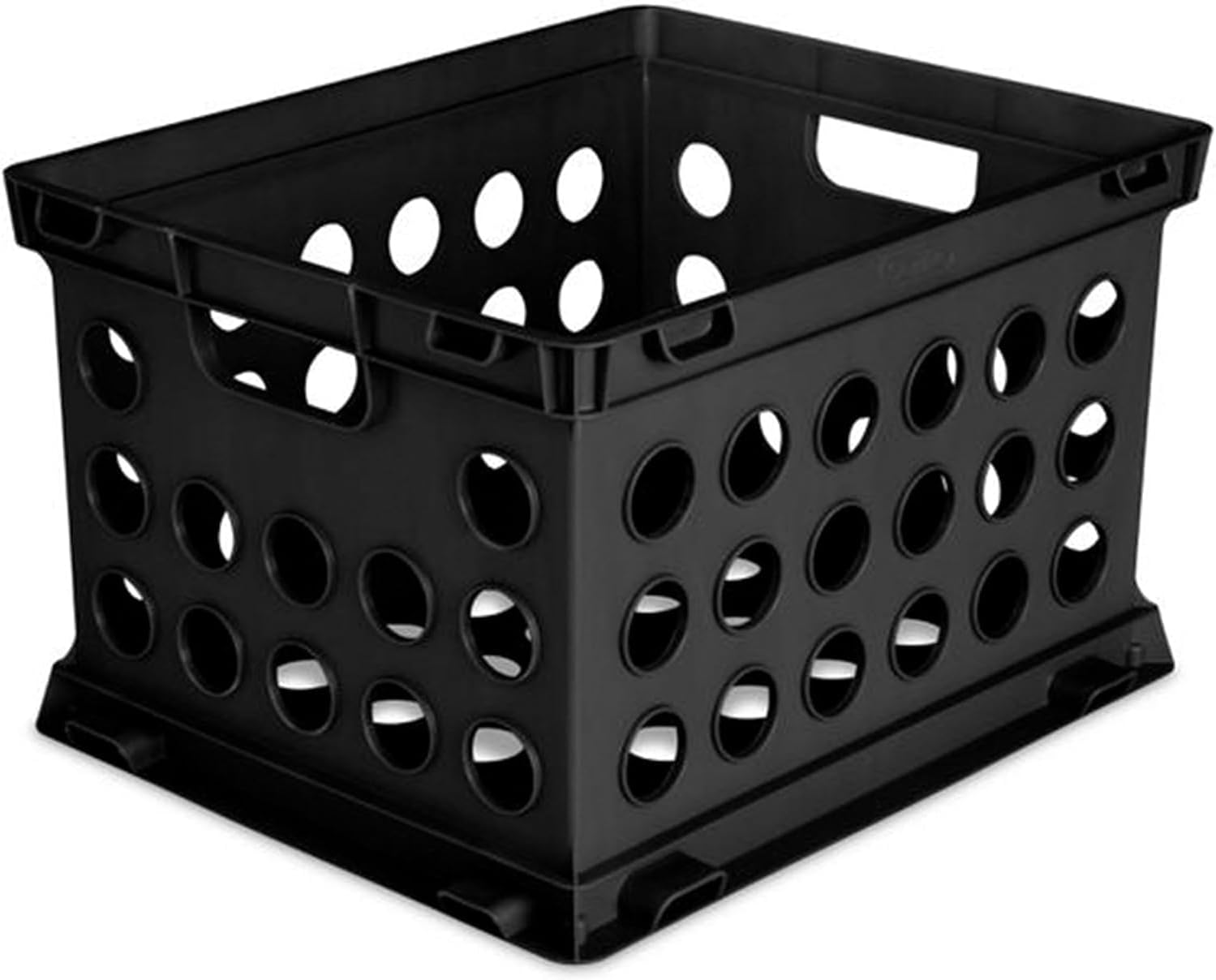 Amazon.com: File Crate, Stackable Plastic Storage Bin with Handles ...
