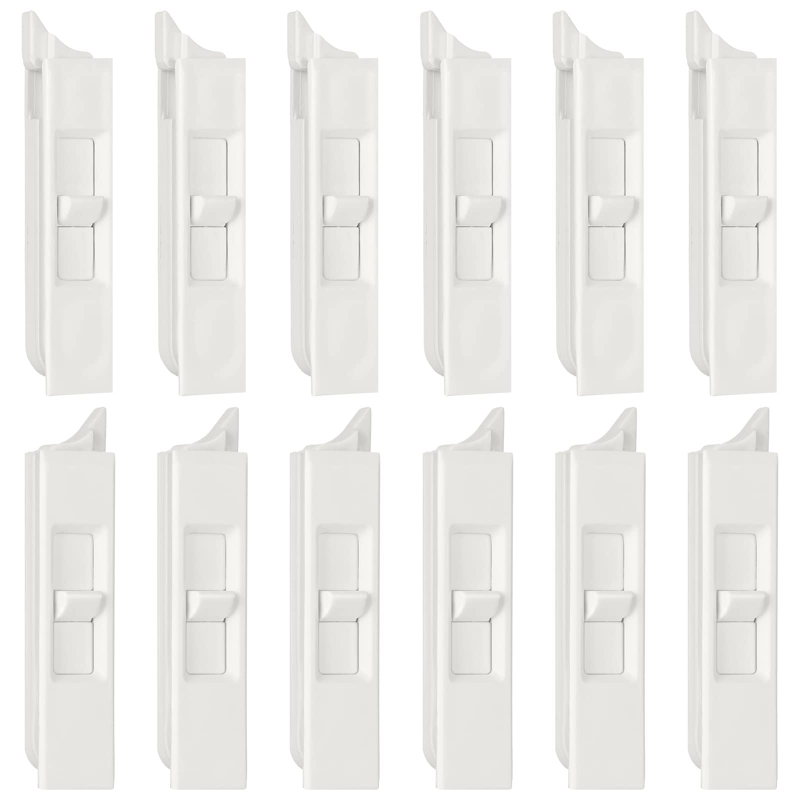 Snapklik.com : 12 Pieces Tilt Latch Pairs White Plastic Construction ...