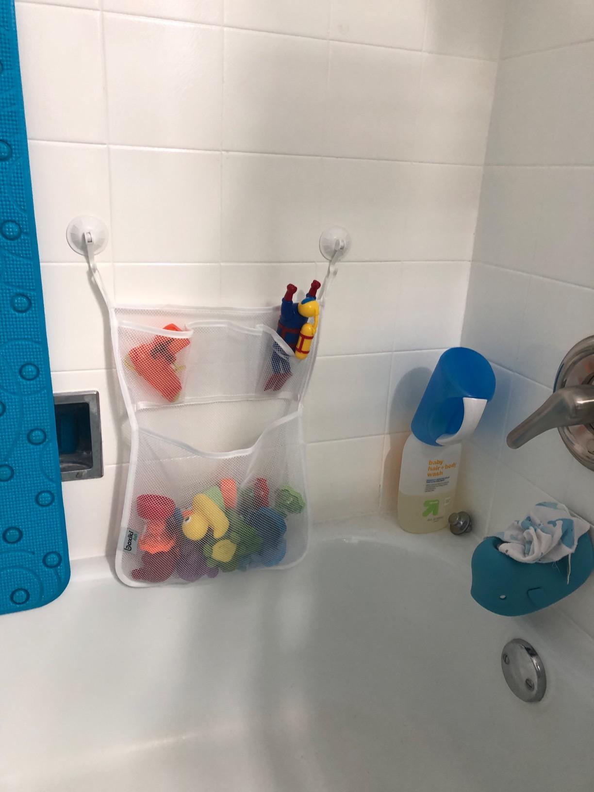 Amazon.com: Boxiki kids Bath Toy Organizer for Baby Bath Toys Bath Toy ...