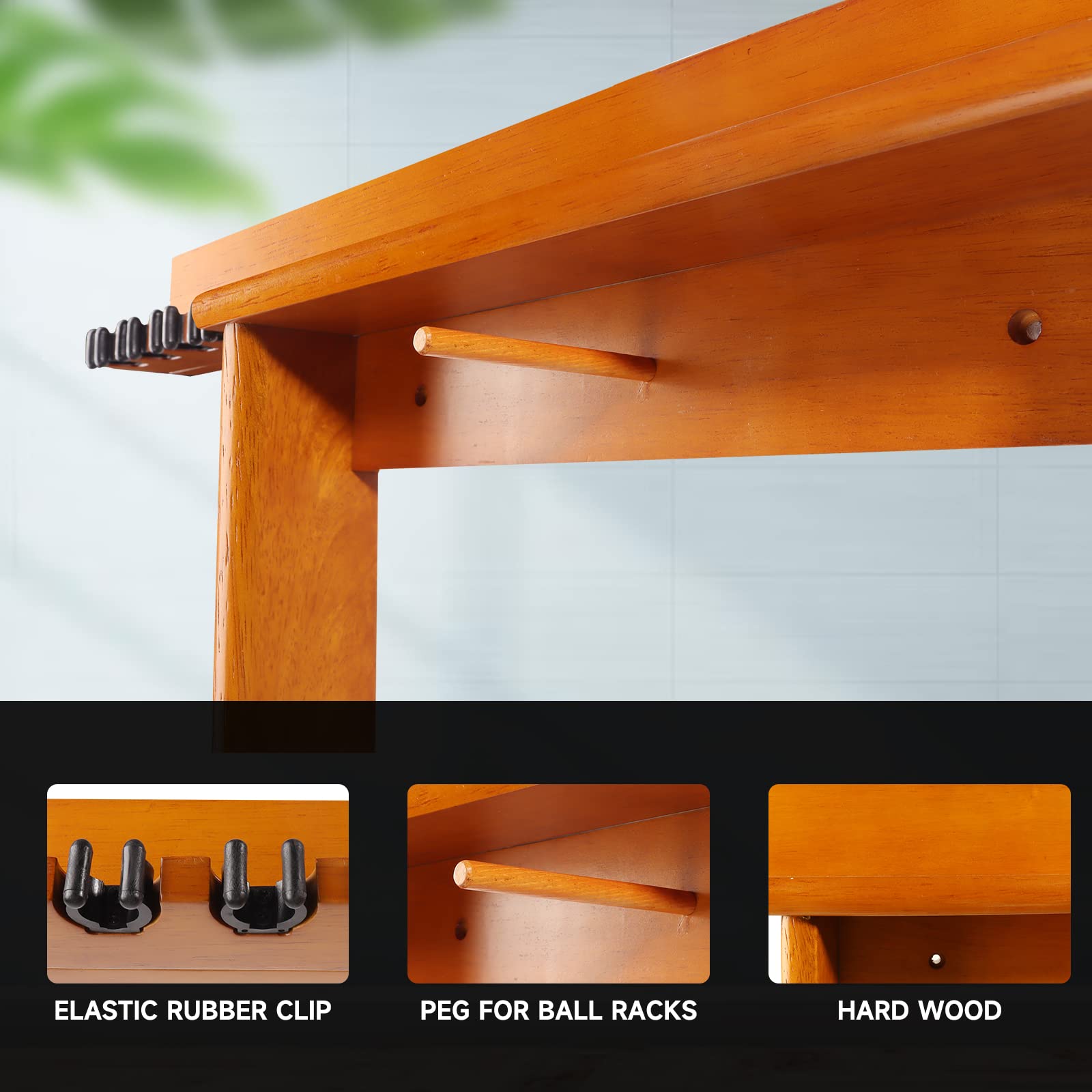 GSE 8 Pool Cue Wall Rack with Score Counter, Pool Cue Stick Hanging ...