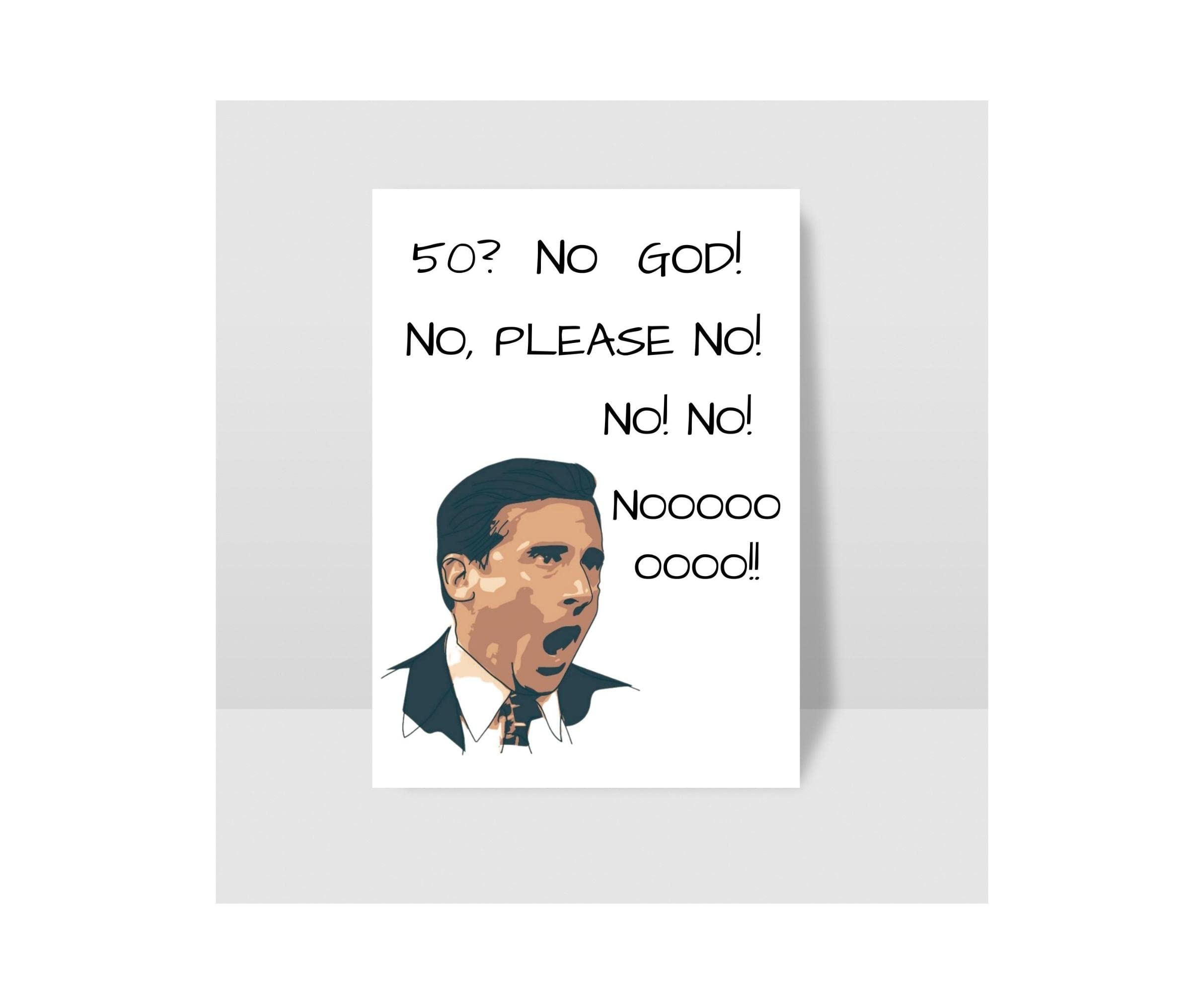 Buy Michael Scott Inspired 50th Birthday Card, The Office, Greeting ...