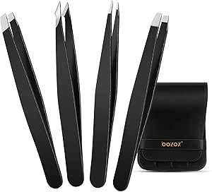 BEZOX Eyebrow Tweezers for Women and Men, Eye Brow Plucker – 4 PCS ...