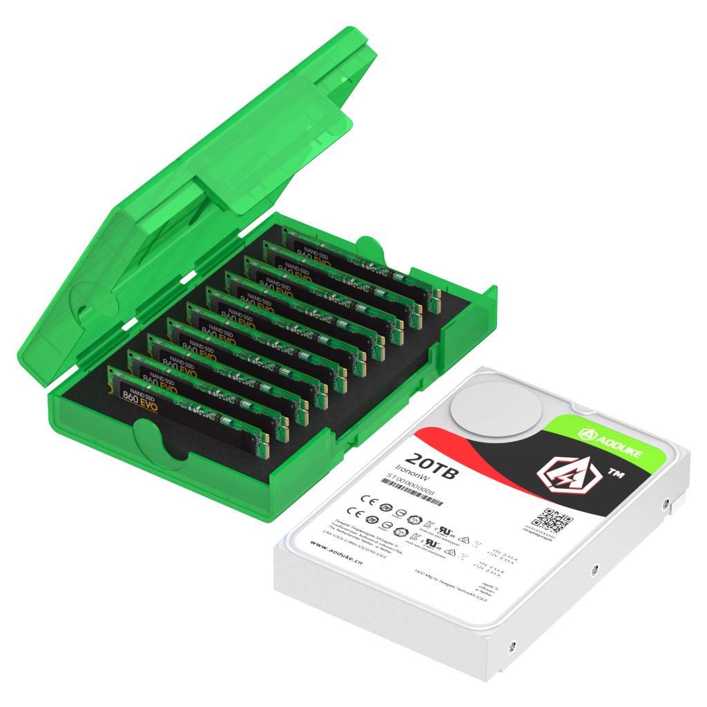 Buy AOJUE Hard Drive Case M.2 SATA NVME SSD Storage Case, Anti-Static ...