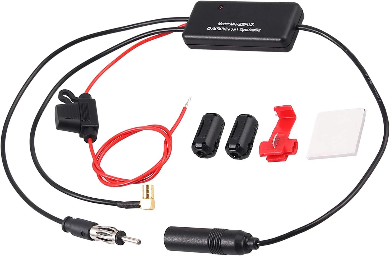 Bohaner 3-in-1 DAB AM FM Car Antenna aerial splitter Radio Signal AMP ...