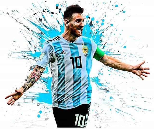 Football Lionel Messi Wall Sticker For Living Room Bedroom Office ...