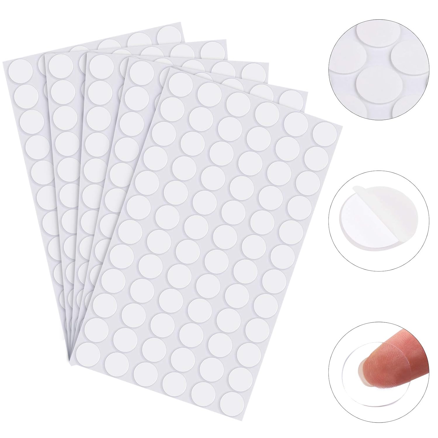 ADXCO Double-Sided Adhesive Round Putty Tapes Transparent Removable ...