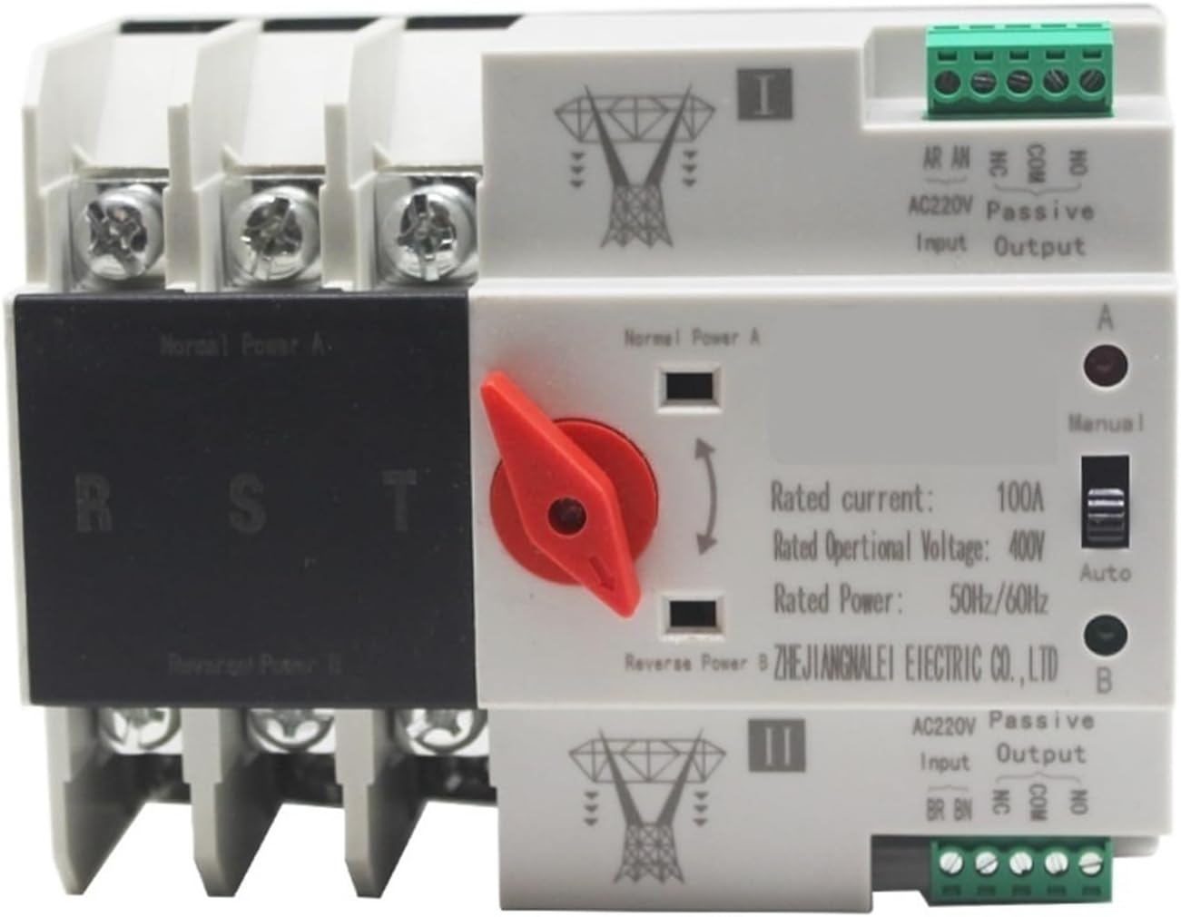 Amazon.com: Double Power Automatic Transfer Switch Mains Dual Power ...