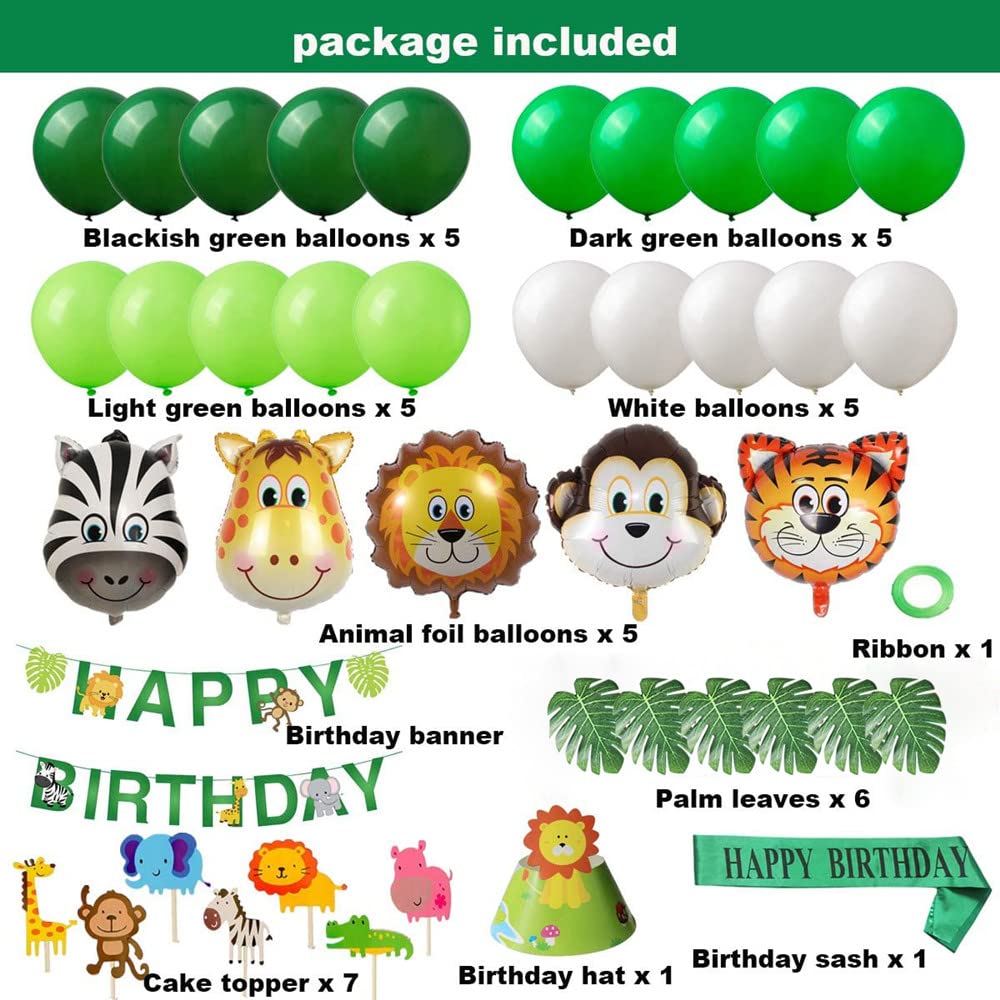 Safari Birthday Decorations Jungle Theme Party Supplies Included ...