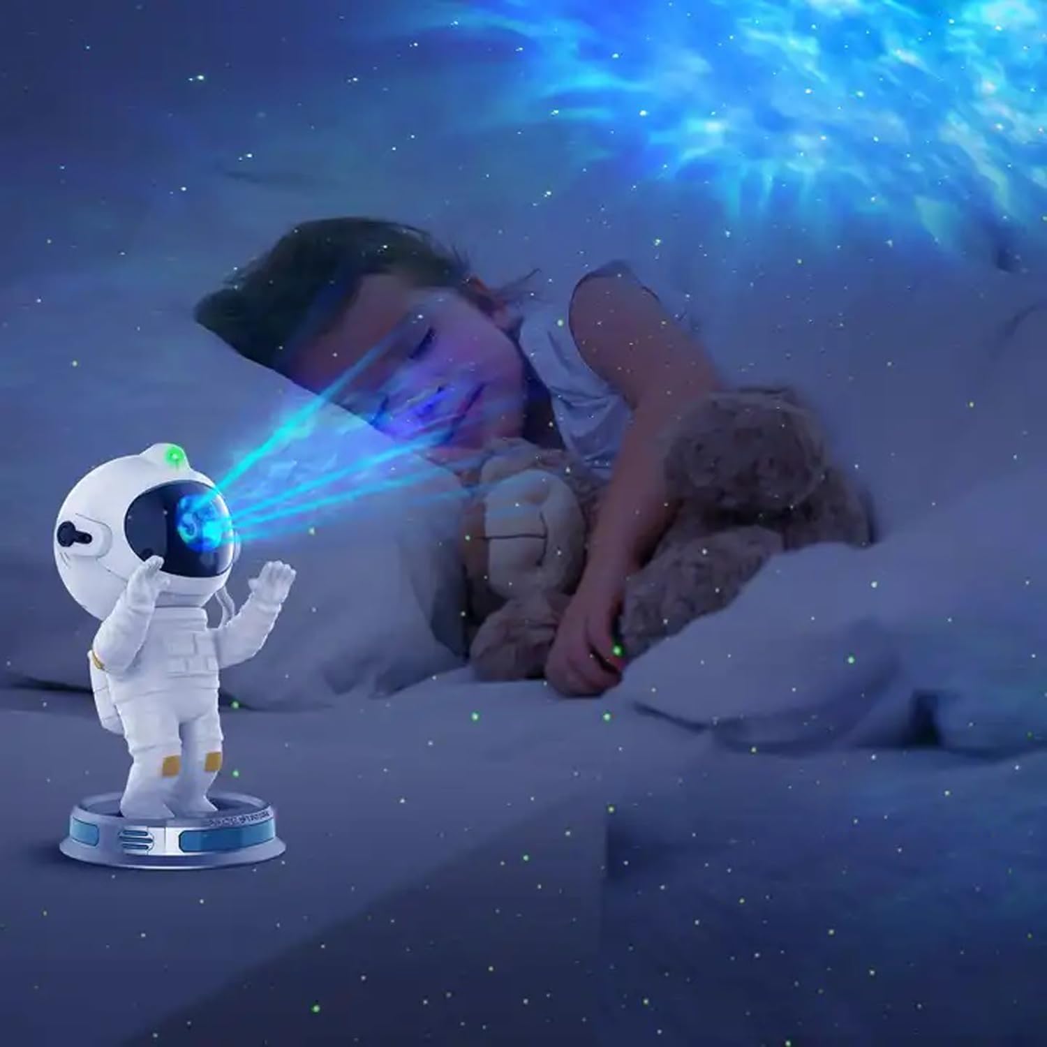Proyector de galaxia astronauta Space Buddy Lámpara LED de techo con ...