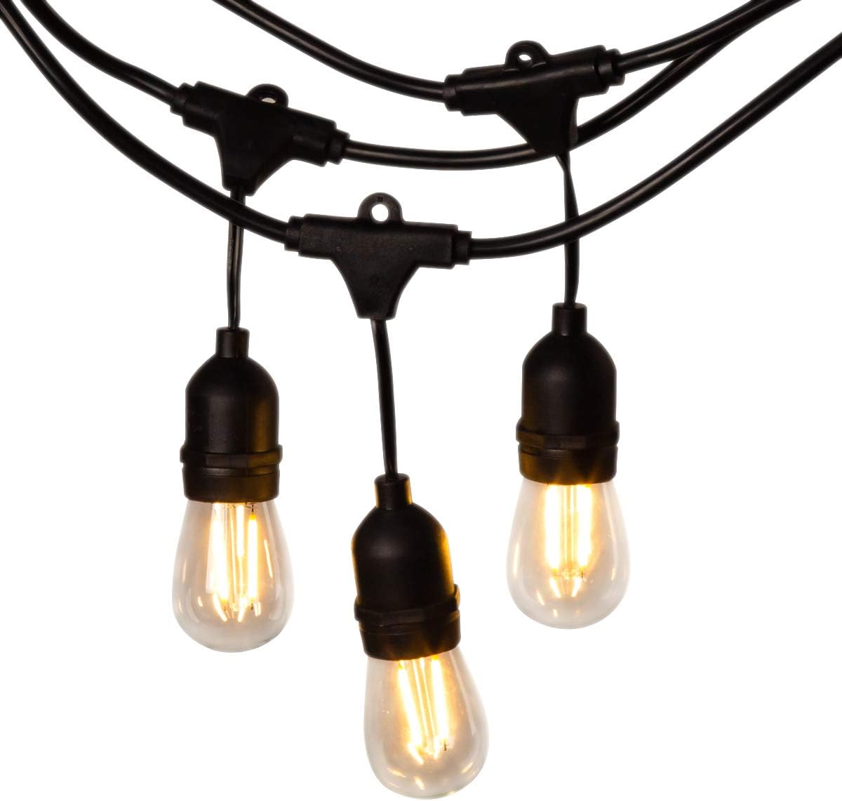 GIGALUMI 48 FT Edison Bulb String Lights, Weatherproof Outdoor String ...
