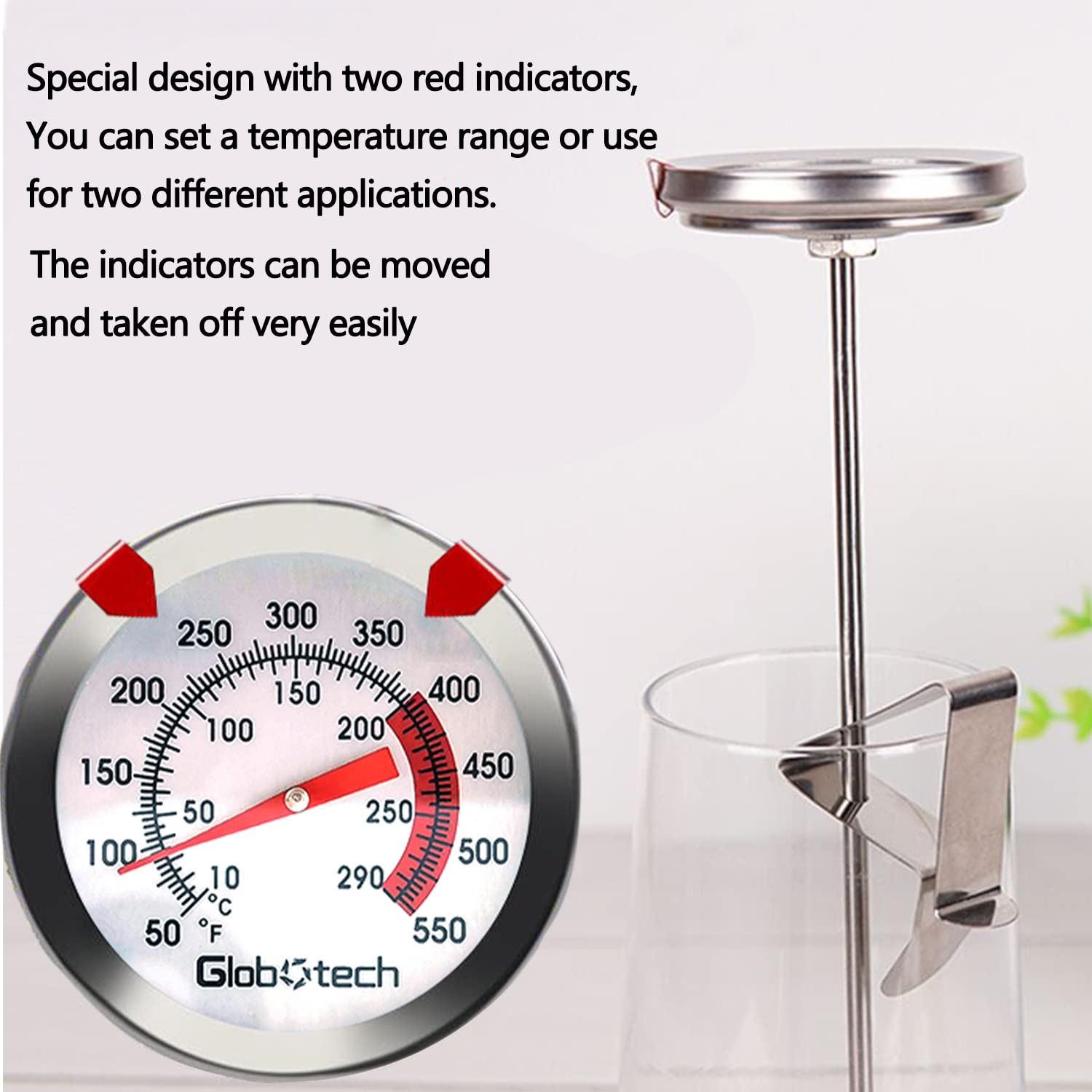Snapklik.com : Water Proof 2" Dial Deep Fry Thermometer, Stainless ...