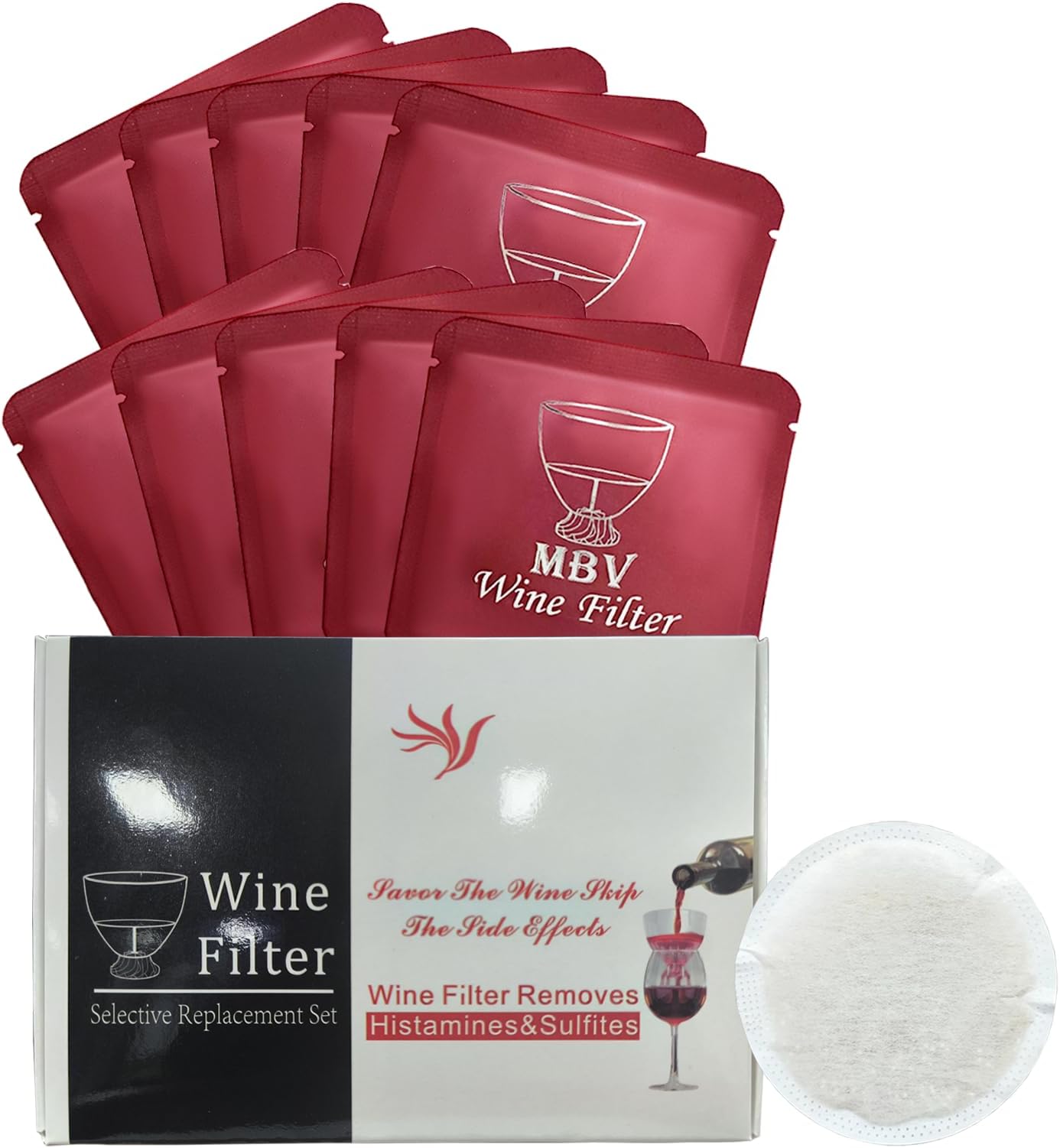 Amazon.com: 10 Pcs Wine Filters Set, Advanced the Wand Wine Purifier ...