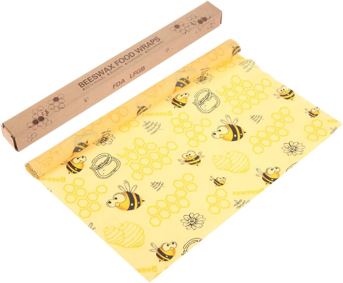 Beeswax Food Wrap Roll, Reusable Wrapping Paper, Washable Bowl Covers ...