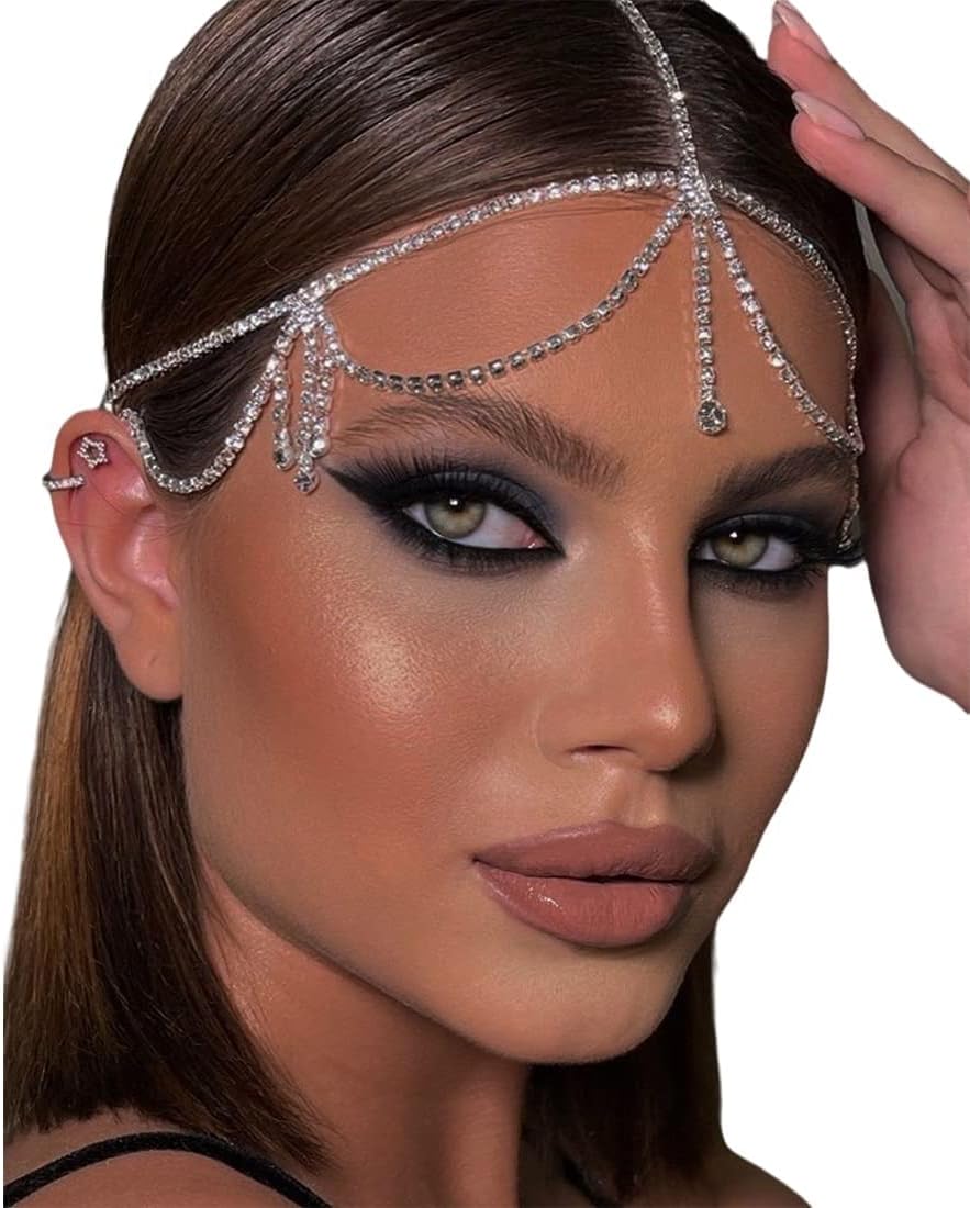 Amazon.com : Aukmla Pearl Indian Head Chain Jewelry Festival Halloween ...