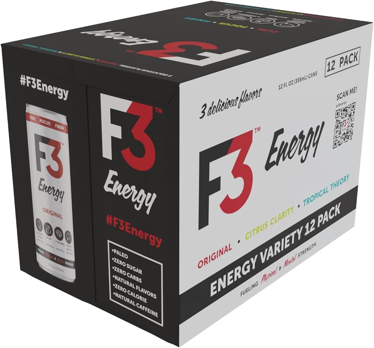 Amazon.com : F3 Energy Drink Variety Pack - Muscle Building Sports ...
