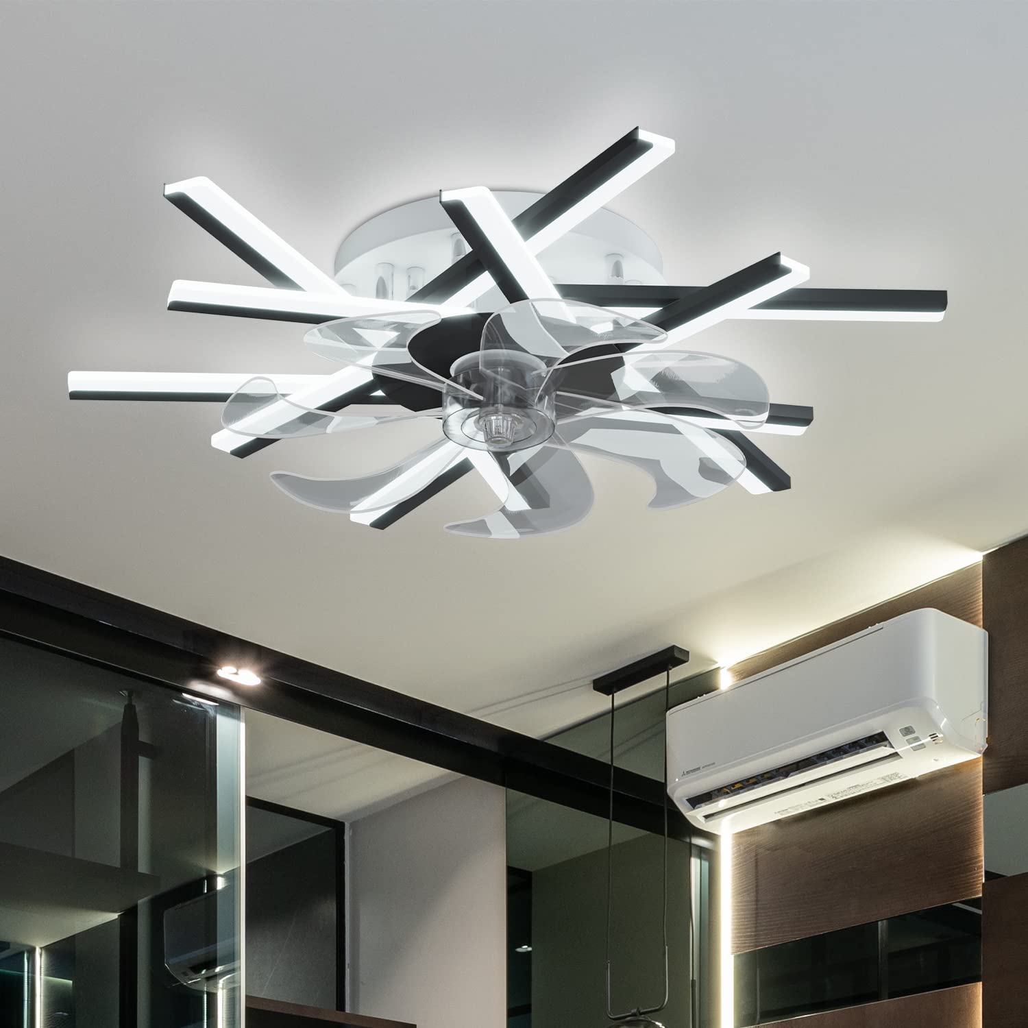 Aajqv 24.4" Ceiling Fans with Lights?3 Color temperatures,6 Gear Wind ...