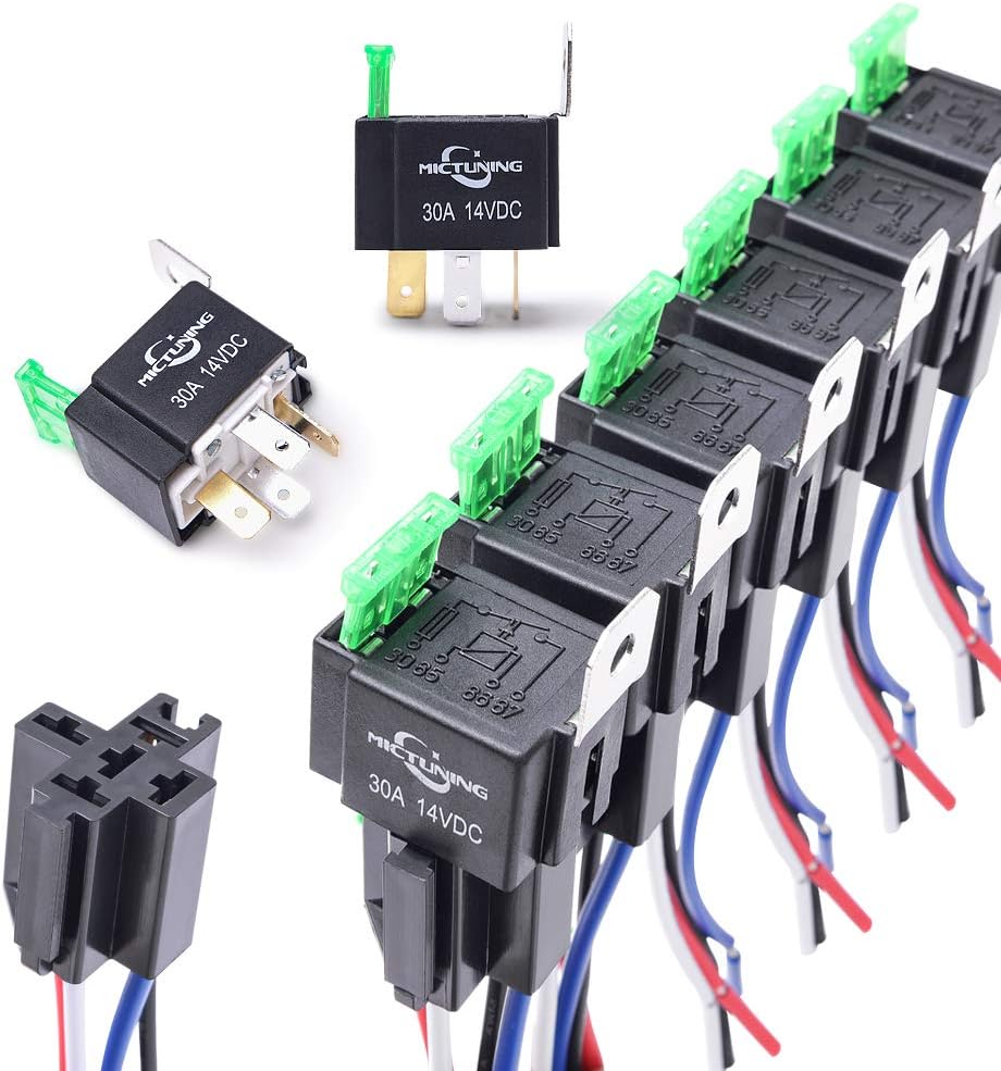 Gebildet 12V Fuse Relay Switch Harness Set - 30A ATO/ATC Blade Fuse, 5 ...