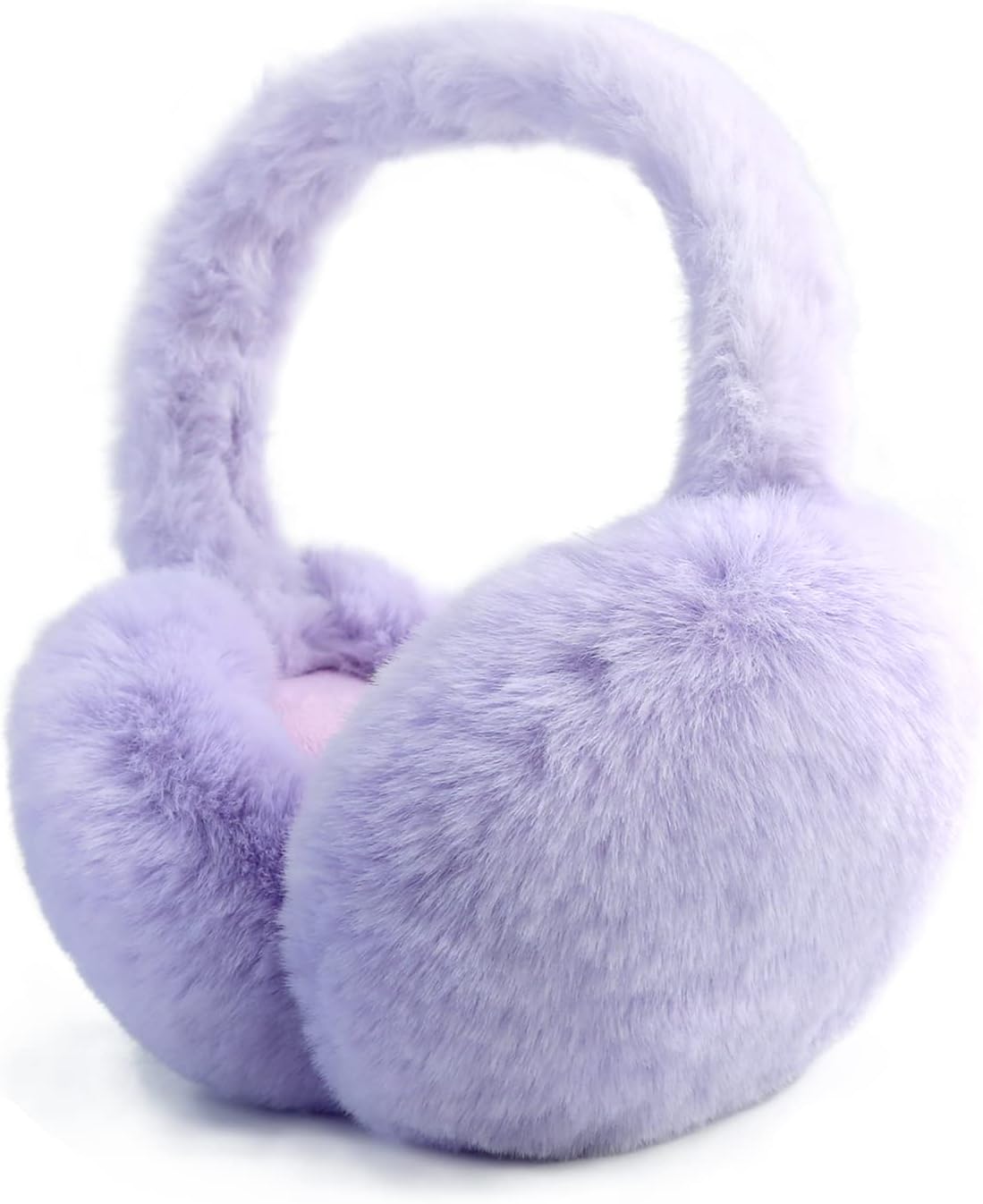PIGBENGO Foldable Ear Muffs for Women Cold Weather Fluffy Earmuffs ...