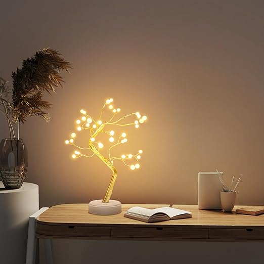 Amazon.com: 21" 36 LED Tree Lamp with USB Plug, Artificial Desktop Tree ...