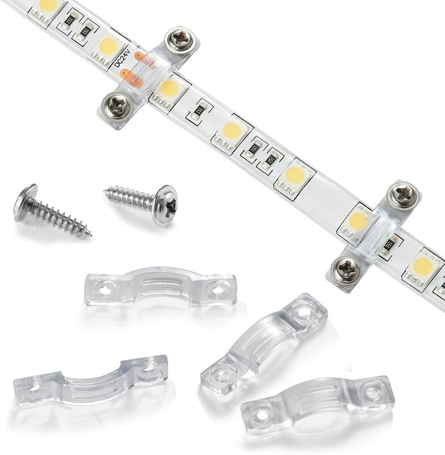 Amazon.com: MSDUSA 100 Pack LED Strip Light Mounting Brackets LED Strip ...