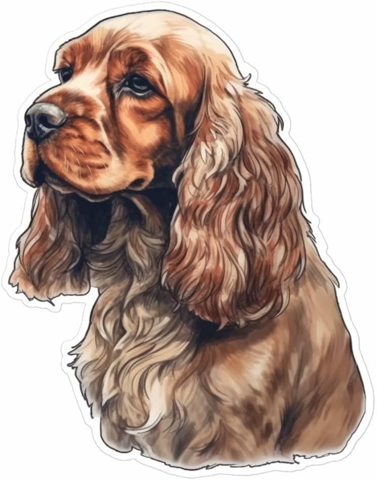Amazon.com: Cocker Spaniel Dog Vinyl Decal Sticker for Car, Laptop ...