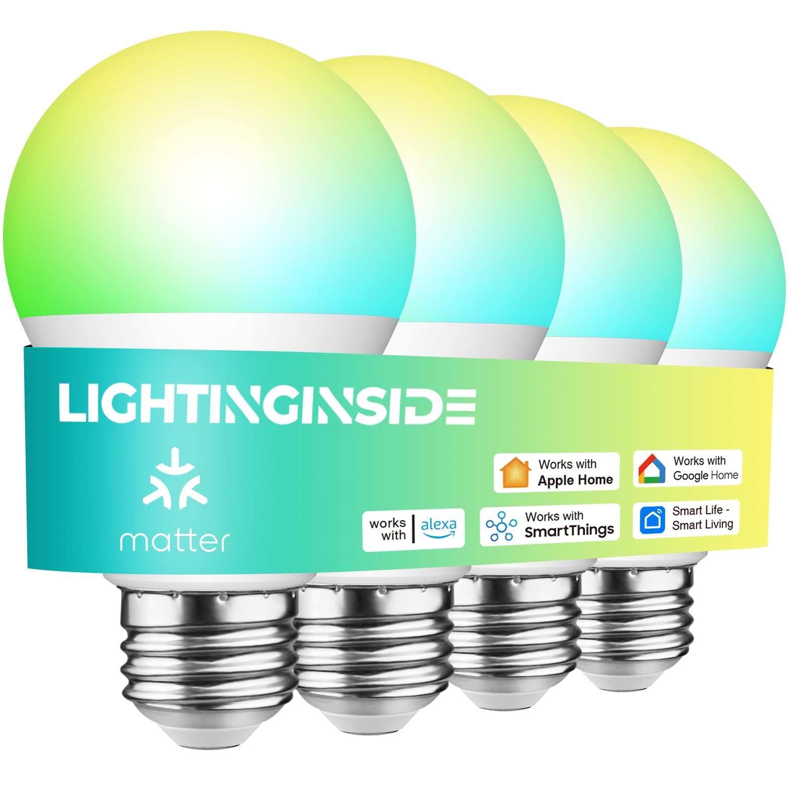 Lightinginside Matter Smart Light Bulbs Compatible with Alexa/Siri ...