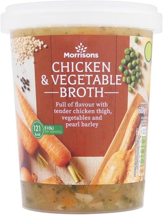 Morrisons Chicken & Vegetable Broth 600g : Amazon.co.uk: Grocery