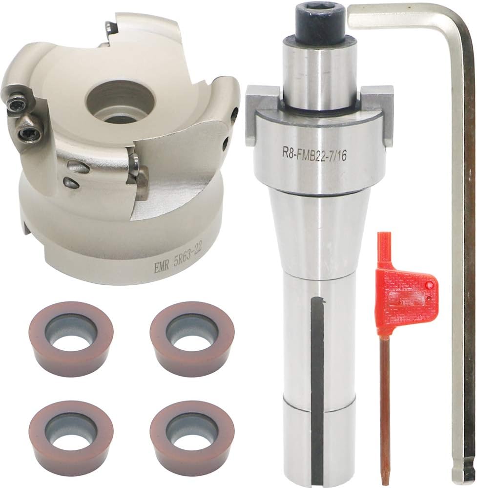 Amazon.com: 2" Face Shell Mill Cutter 90 Degree 4 Flutes R8 Face ...