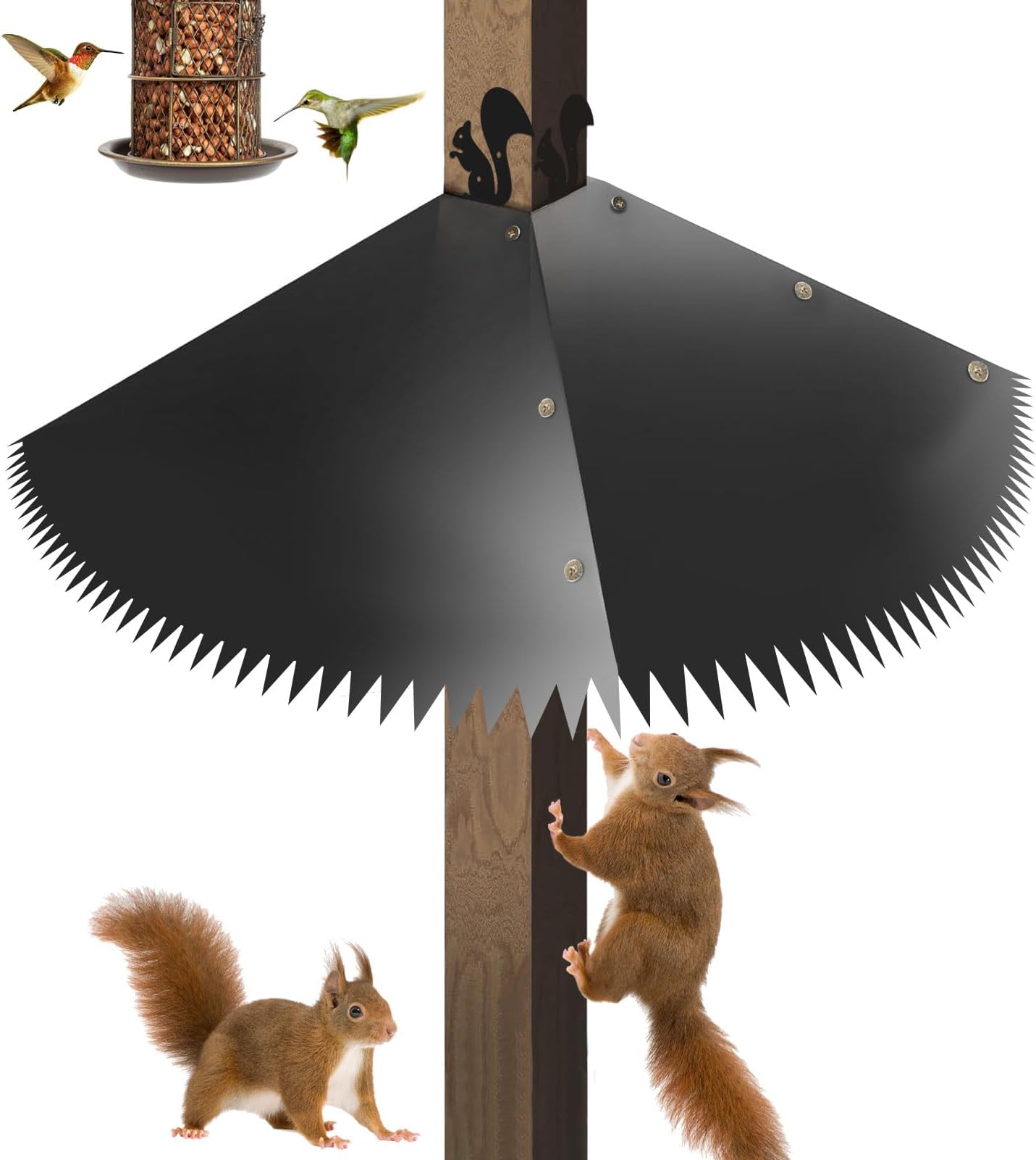 Amazon.com : Metal Squirrel Baffle for 4x4 Post, 17 Inch Squirrel Guard ...