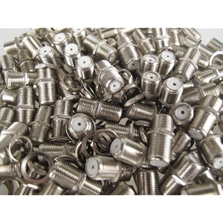 50 X F Connector Plug Coupler Barrel Adaptor Joiner Chassis Mounting ...