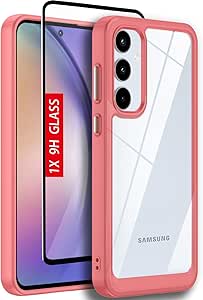 Amazon.com: for Samsung Galaxy A55-5G Case: with [Tempered Glass Screen Protector][Built-in 4 ...
