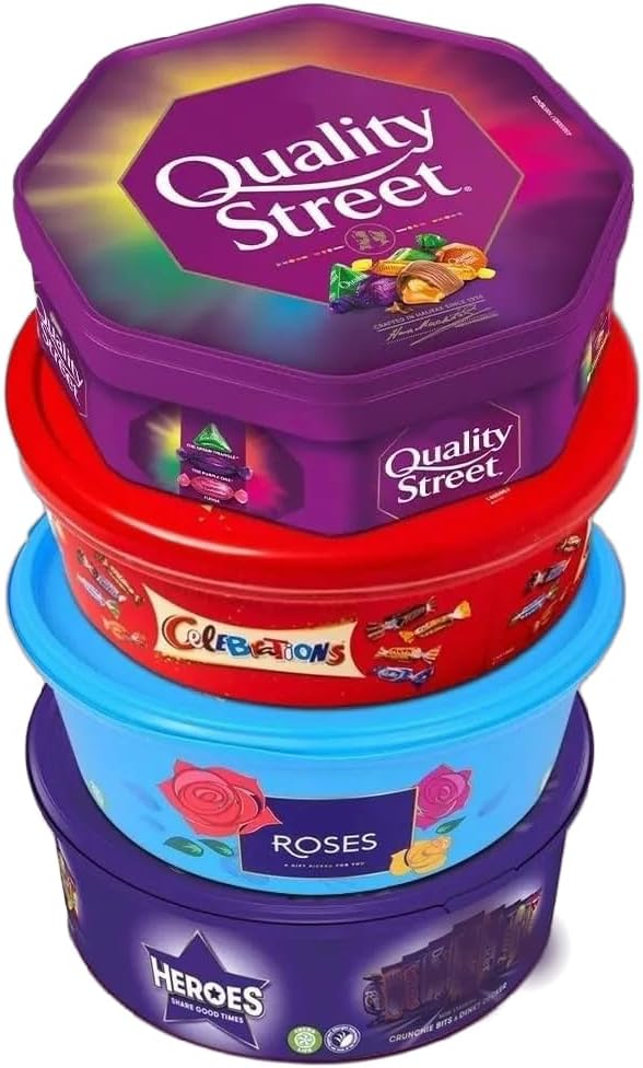 Oscanoltd 4 x Chocolate Tubs ASSORTED PACK 1 EACH Of Celebrations ...