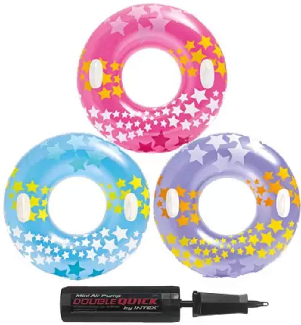 Buy Intex ® Original Inflatable Pack of 3 Star Gaze Water Swimming Ring ...