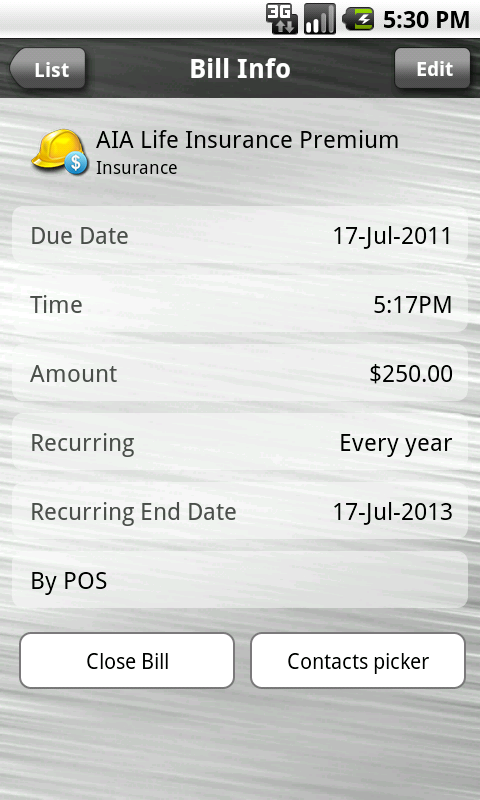 Billminder Pro - App on Amazon Appstore