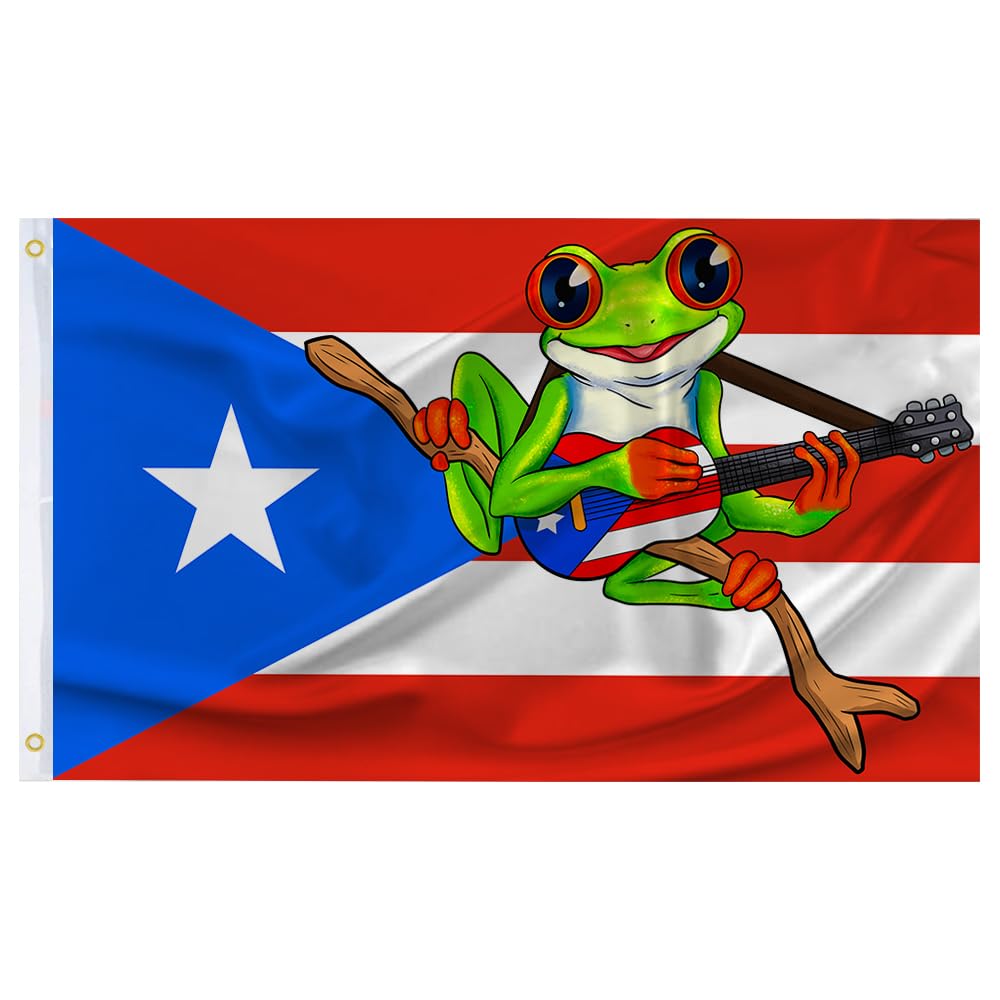 Bandera En El Coqui De Puerto Rico Souvenirs De Puerto Rico Llavero