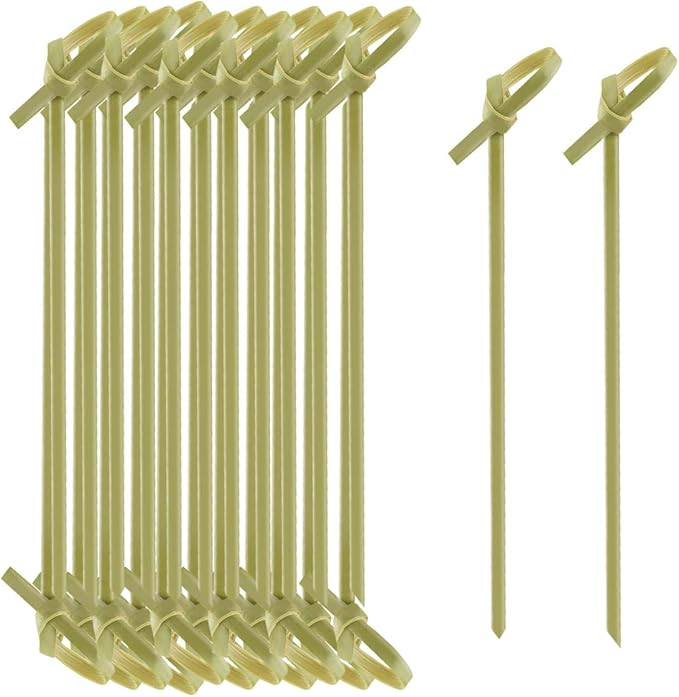 Amazon.com: 200 Pack Bamboo Cocktail Picks Bamboo Knot Skewers Fancy ...