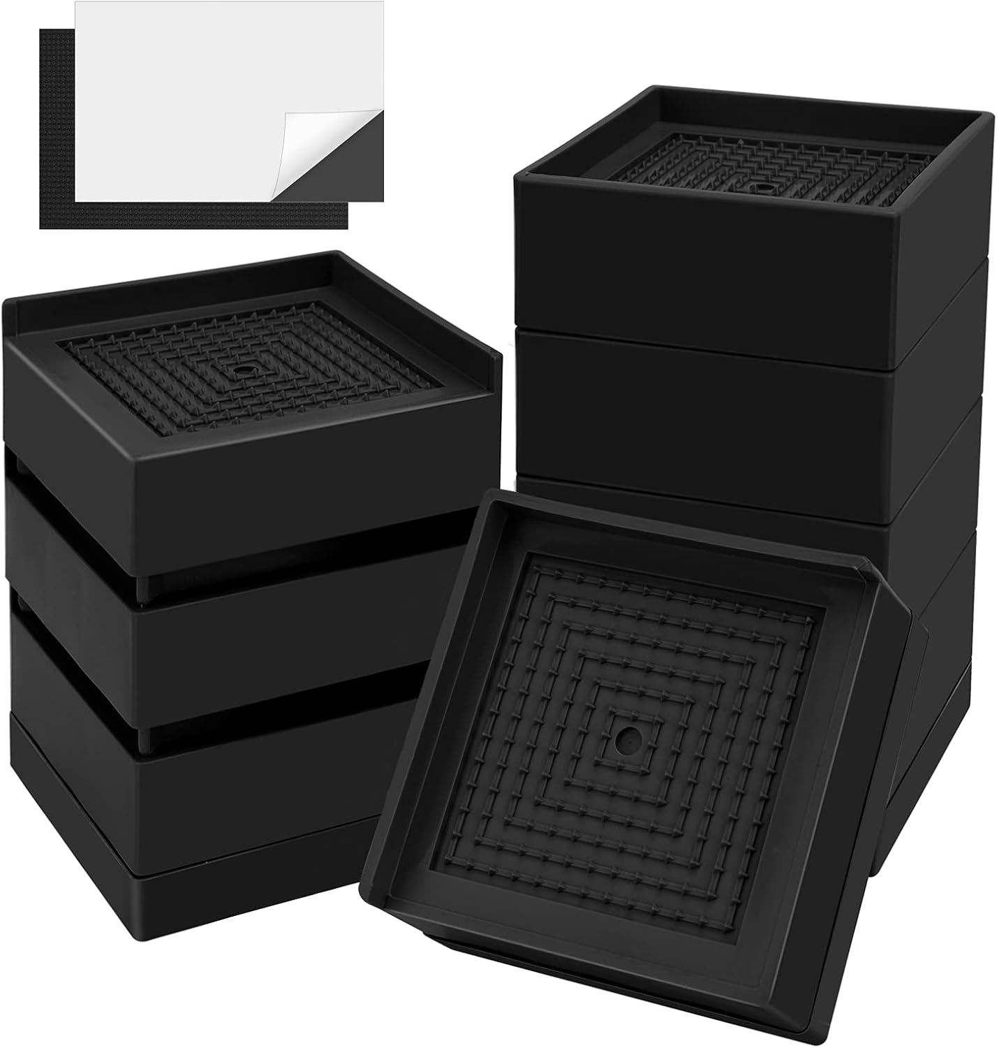 Amazon.com: Kimfoxes Bed Furniture Risers, 3 Inch Heavy Duty Adjustable ...