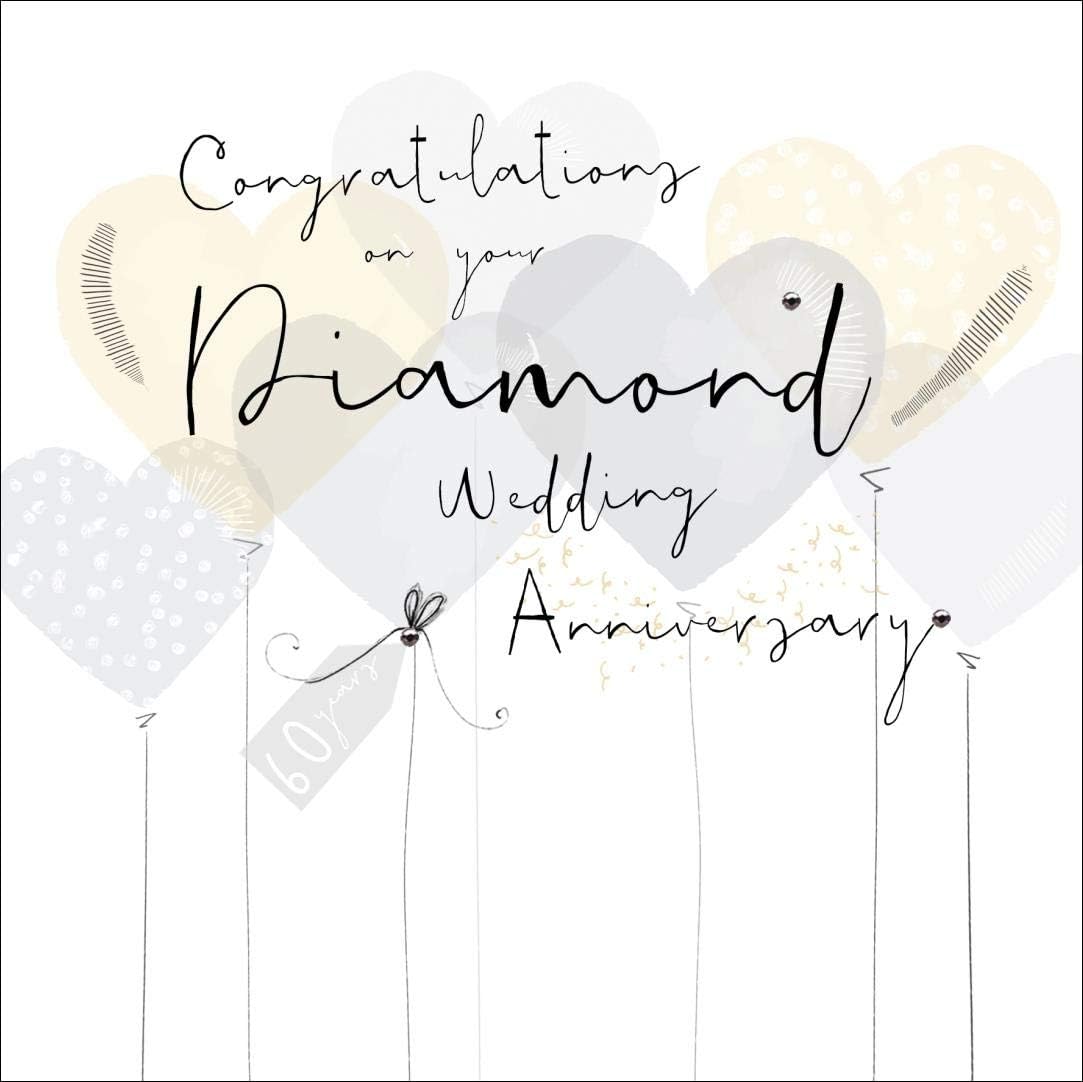 Congratulations on Your Diamond Wedding Anniversary - Handfinished ...