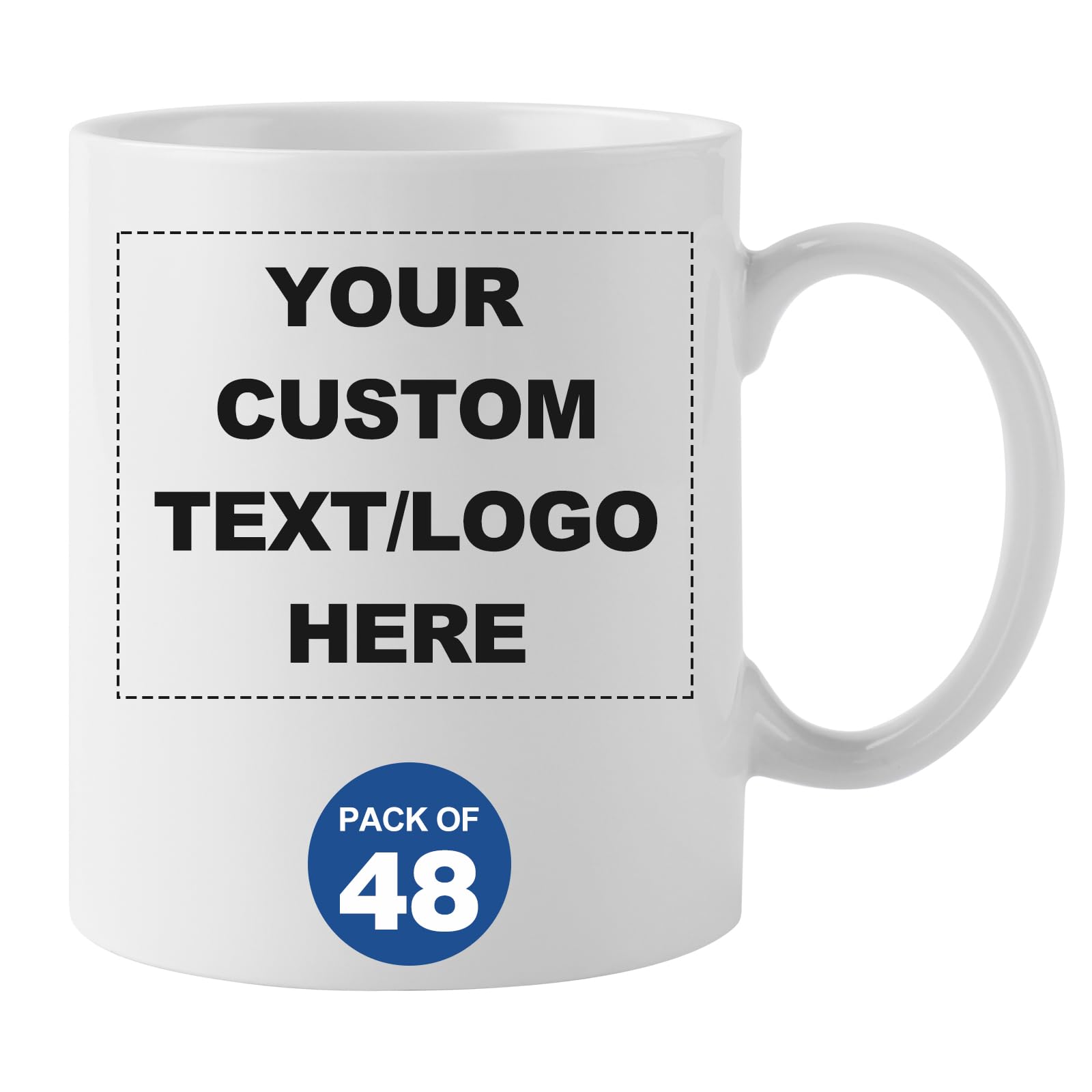 Amazon.com: KrazeKK Personalized Bulk Coffee Mugs, Set of 6/12/24/48 ...