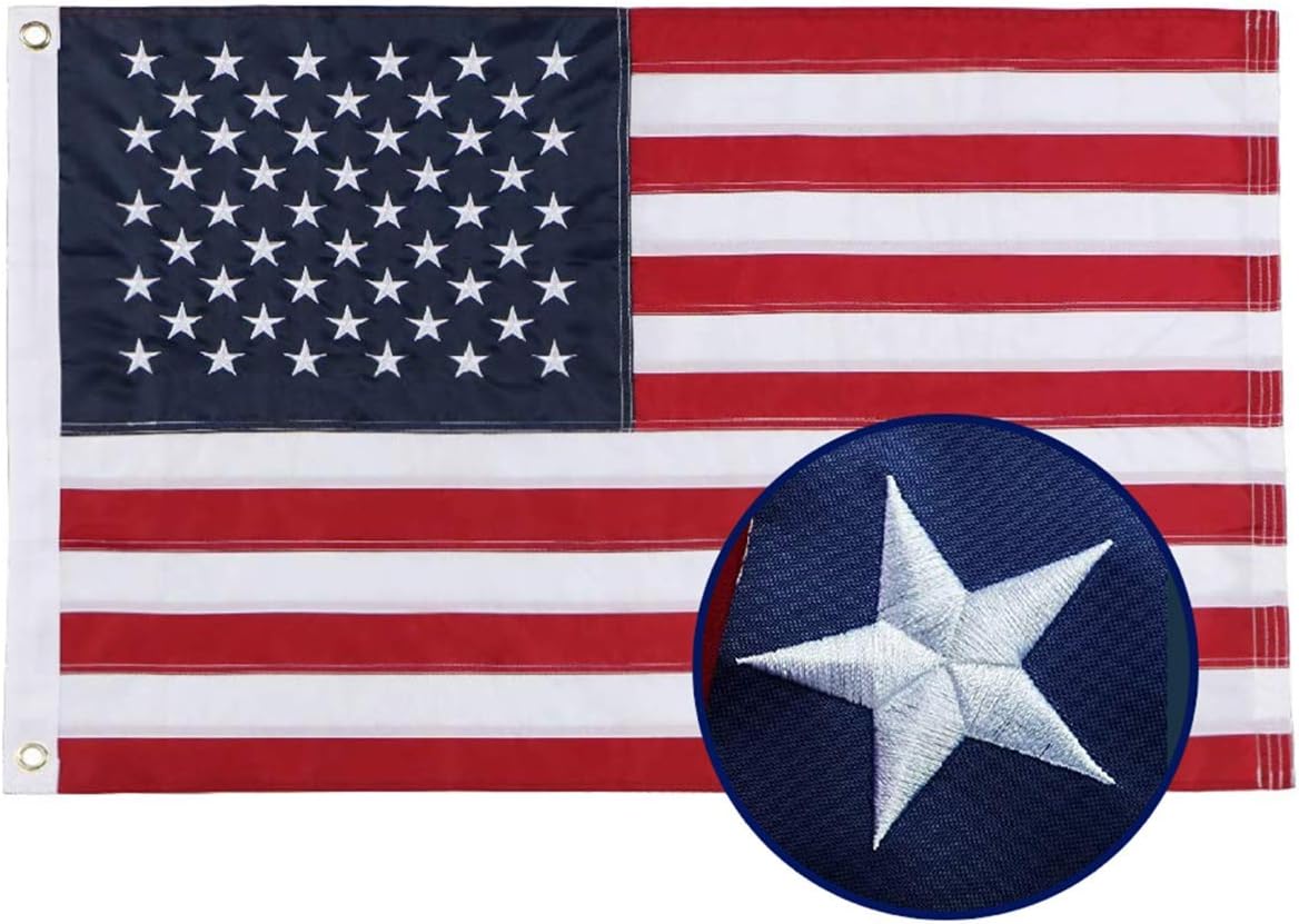 Amazon.com : American Flag 2 x 3ft, 100% Fine Polyester Fabric, Bright ...