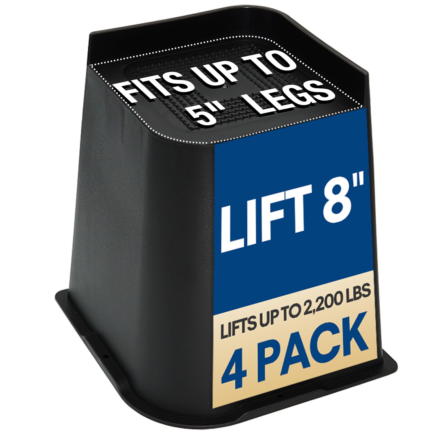 FONDDI 8" Bed Risers - Heavy-Duty Lifter for Furniture, Sofas, Couch ...