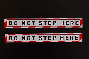 (2 Pack) No Step Sticker Vinyl Decal - Airplane Wing Warning - 8" X 1 ...