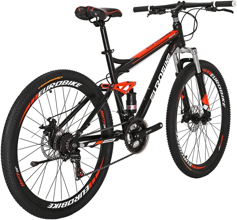 Mountain Bike, Kingttu Full Suspension Mountain Bikes for Mens, 17 inch Frame, 27.5 Inch Wheels ...